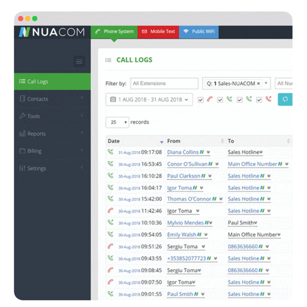 Call Logs | Cloud Based VoIP Business Phone System